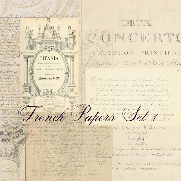 French Script Paper - Etsy