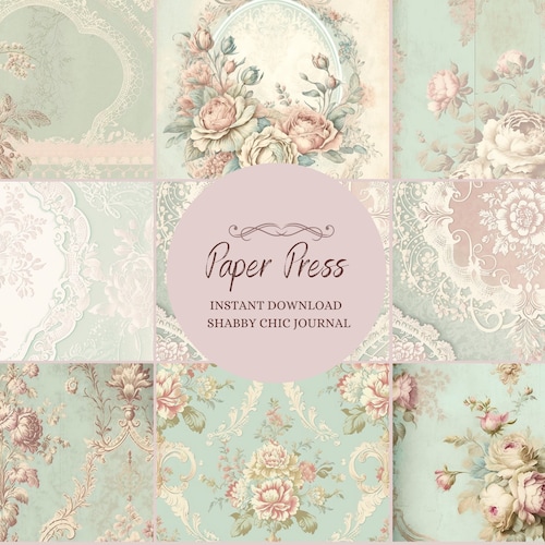 Vintage Rose Journal Pages Digital Download Junk Journal - Etsy