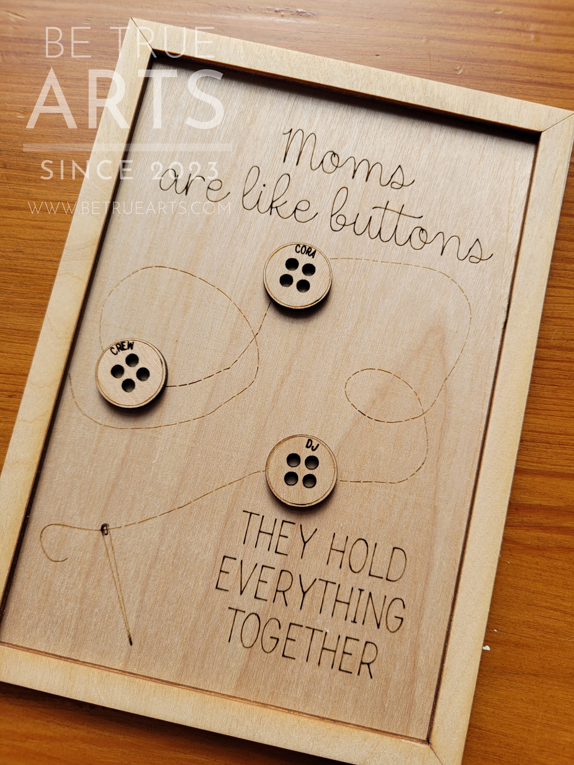 Grandma's Are Like Buttons Unique Mother's Day Sign Gift Personalized ...