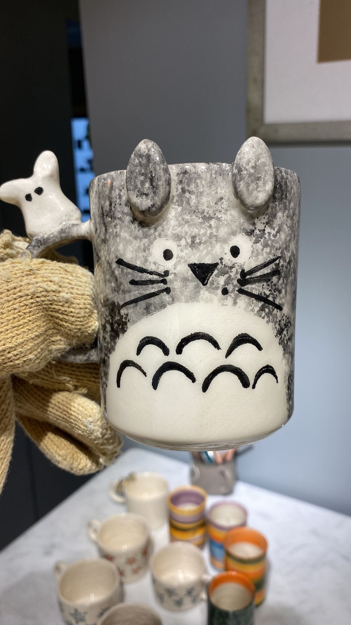 Totoro Handle Coffee Mug Totoro Coffee Mug Customizable - Etsy