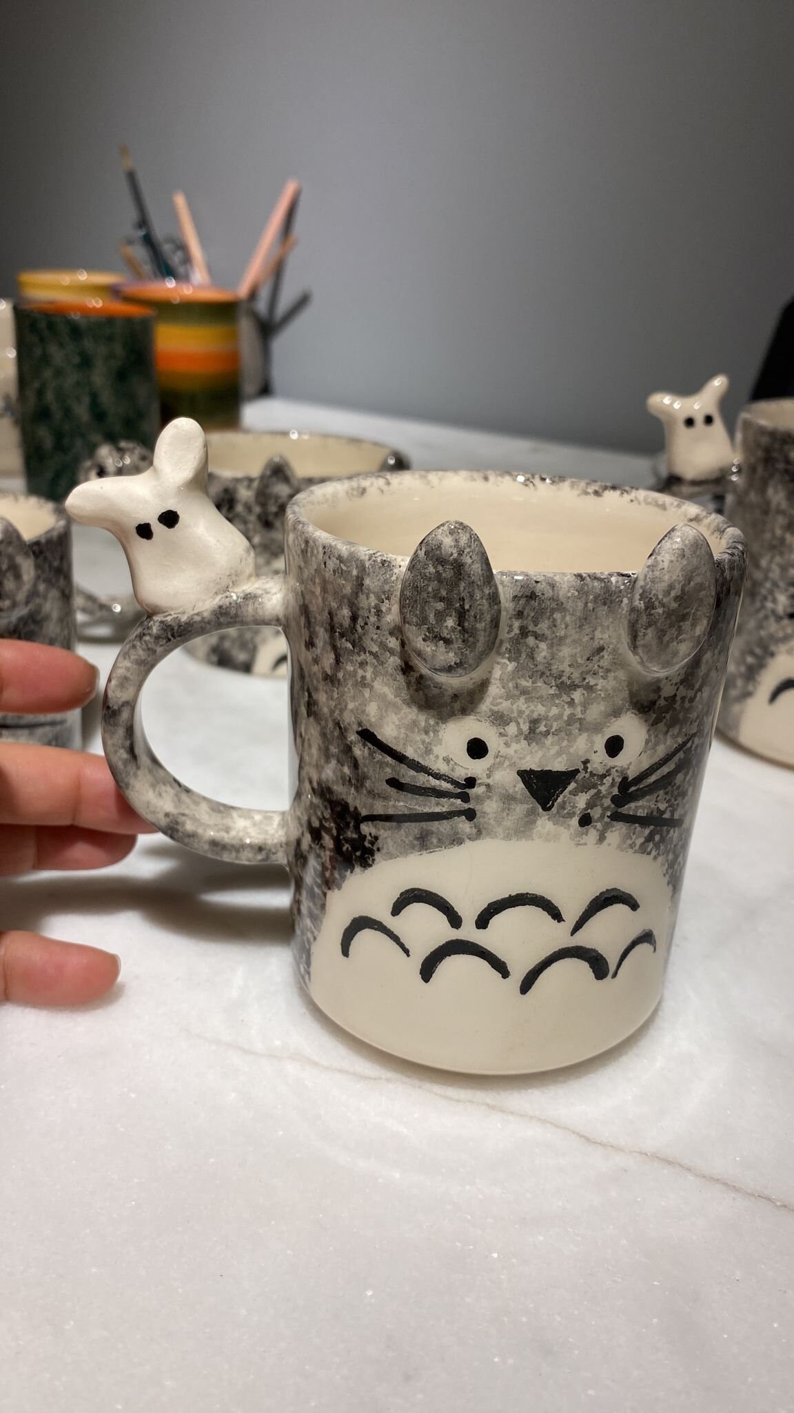 Totoro Handle Coffee Mug Totoro Coffee Mug Customizable - Etsy