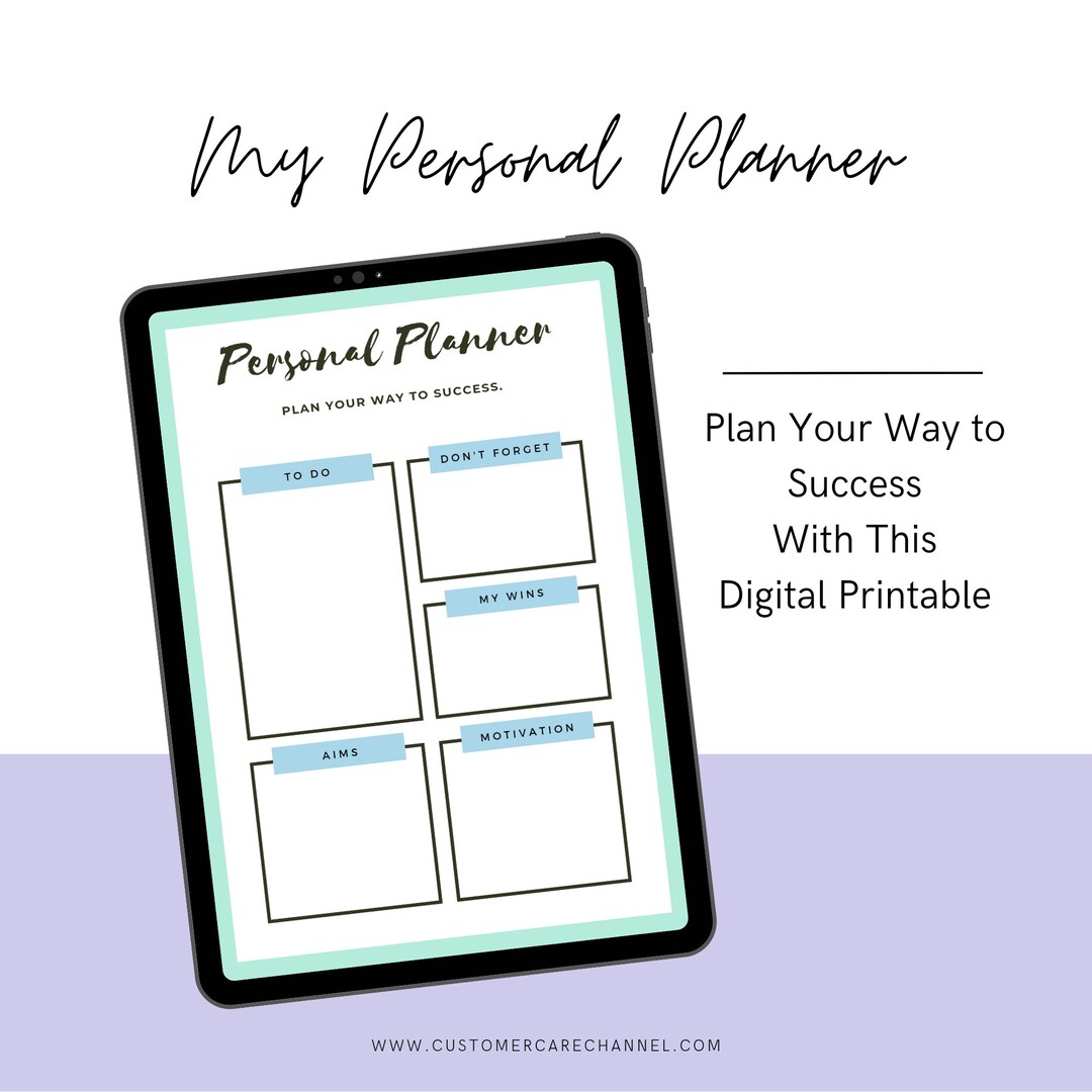 A4 Personal Planner Printable Download - Etsy