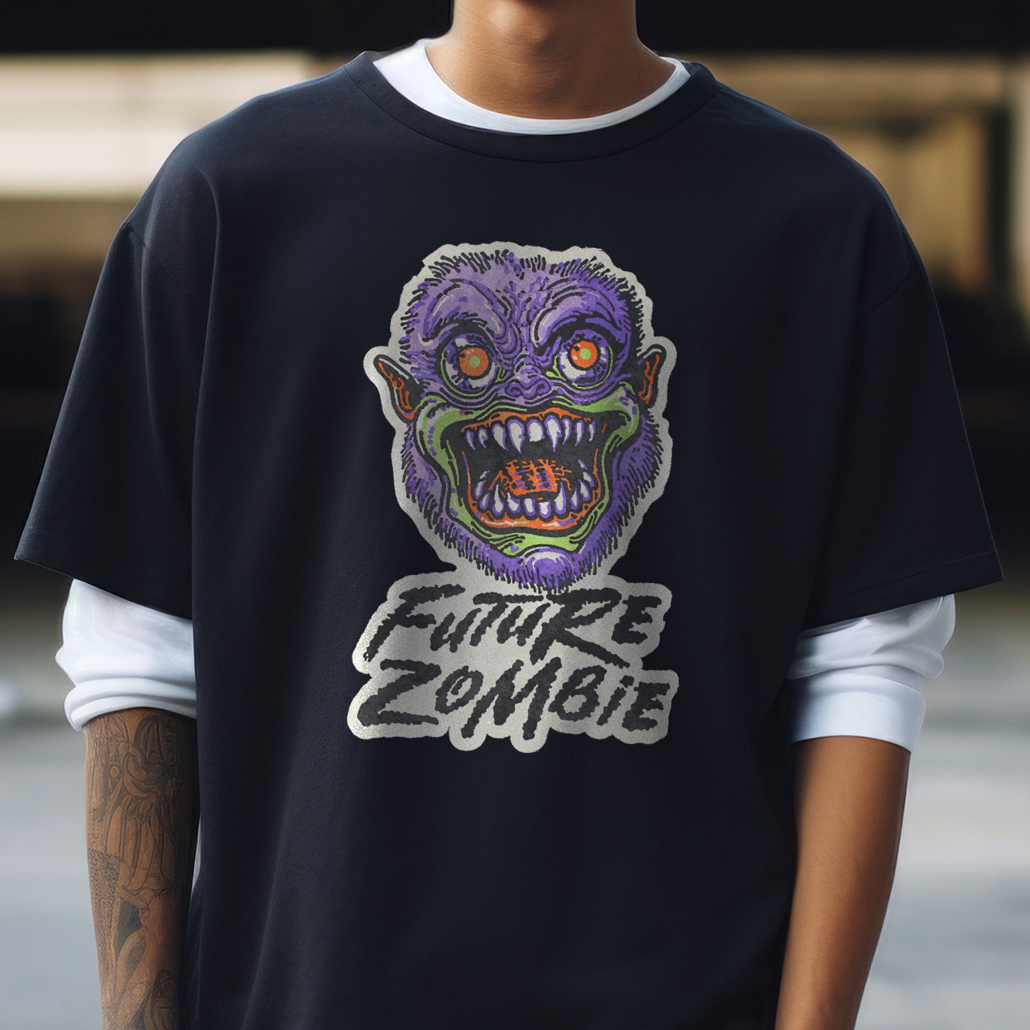 Future Zombie Halloween PNG, Monster PNG, Vintage Halloween Shirt Png ...