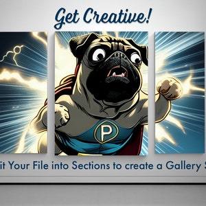 PRINTABLE Super Hero Pug | Adorable Superhero Pug Digital Download ...