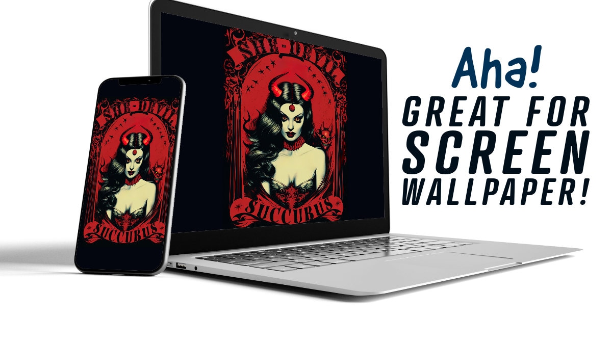 PRINTABLE She-devil Succubus | Sexy Demon | Circus Posters | Freak Show ...