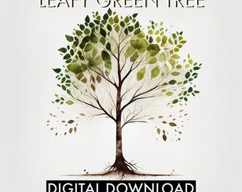 Tree Art, Nature, Forest Art, Wall Art, Poster, Green Art, Green ...