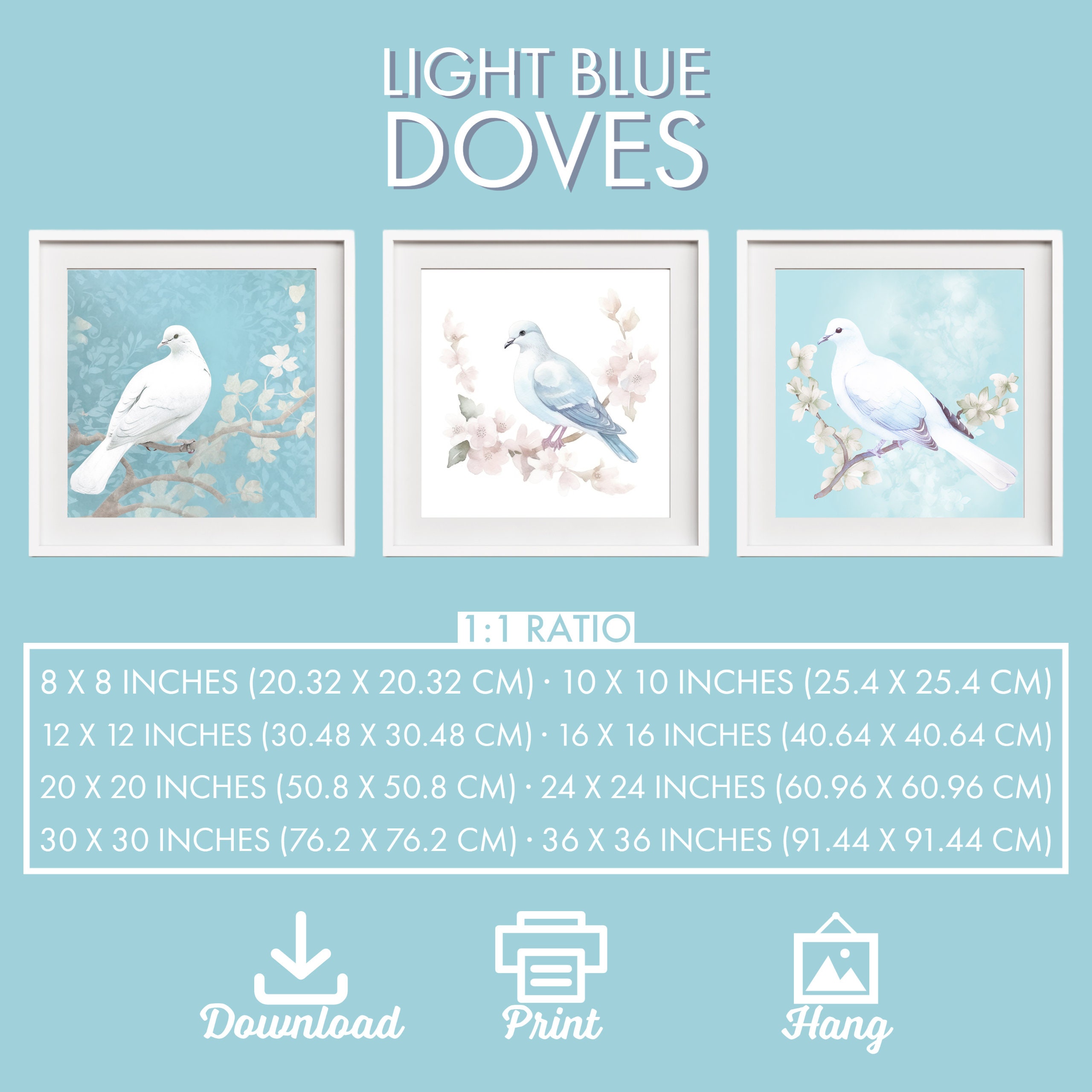 PRINTABLE Dove Art Gallery Wall Art Dove Wall Art Print Bird Wall Art ...