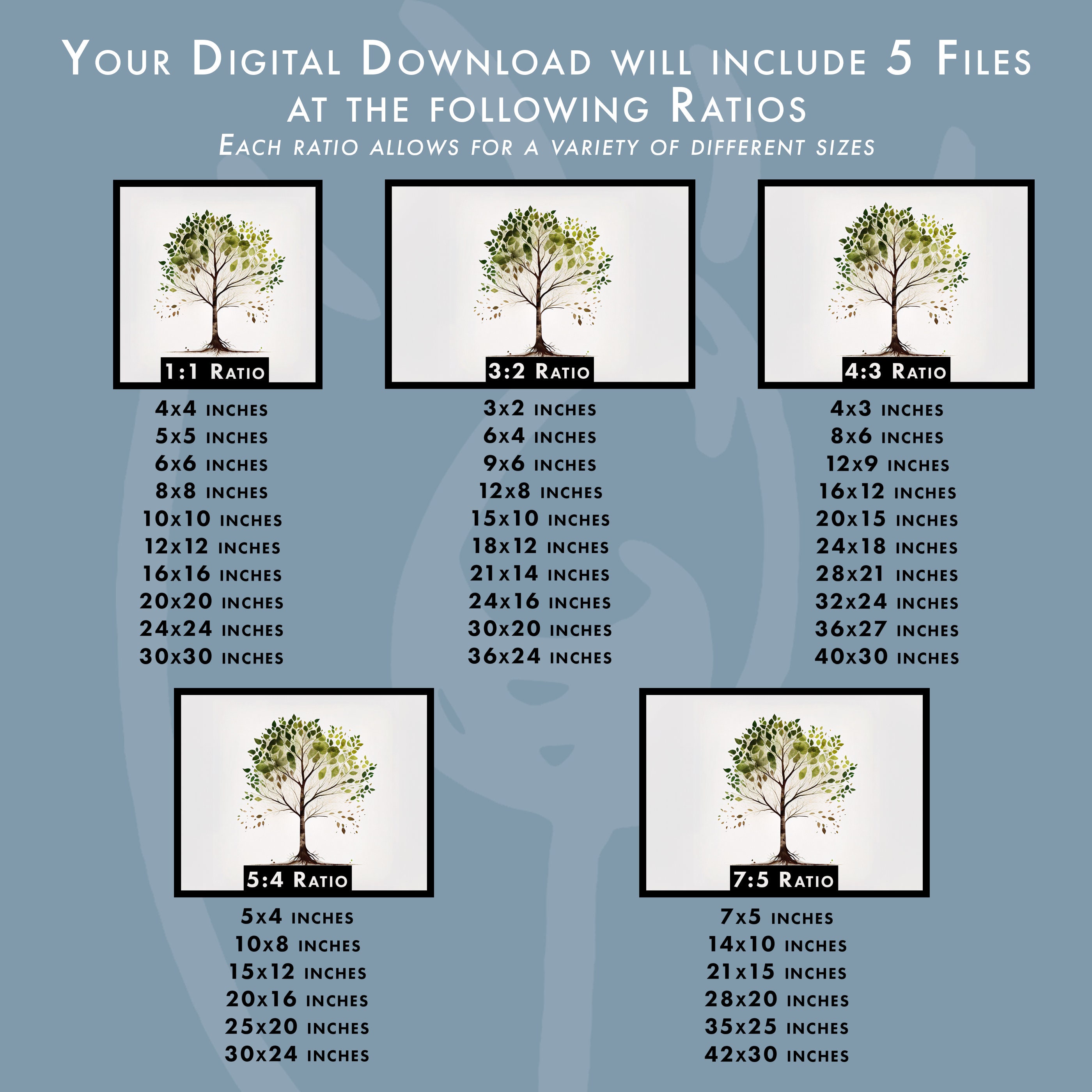 PRINTABLE Leafy Green Tree | Tree Art | Simple Tree Wall Art | Green ...