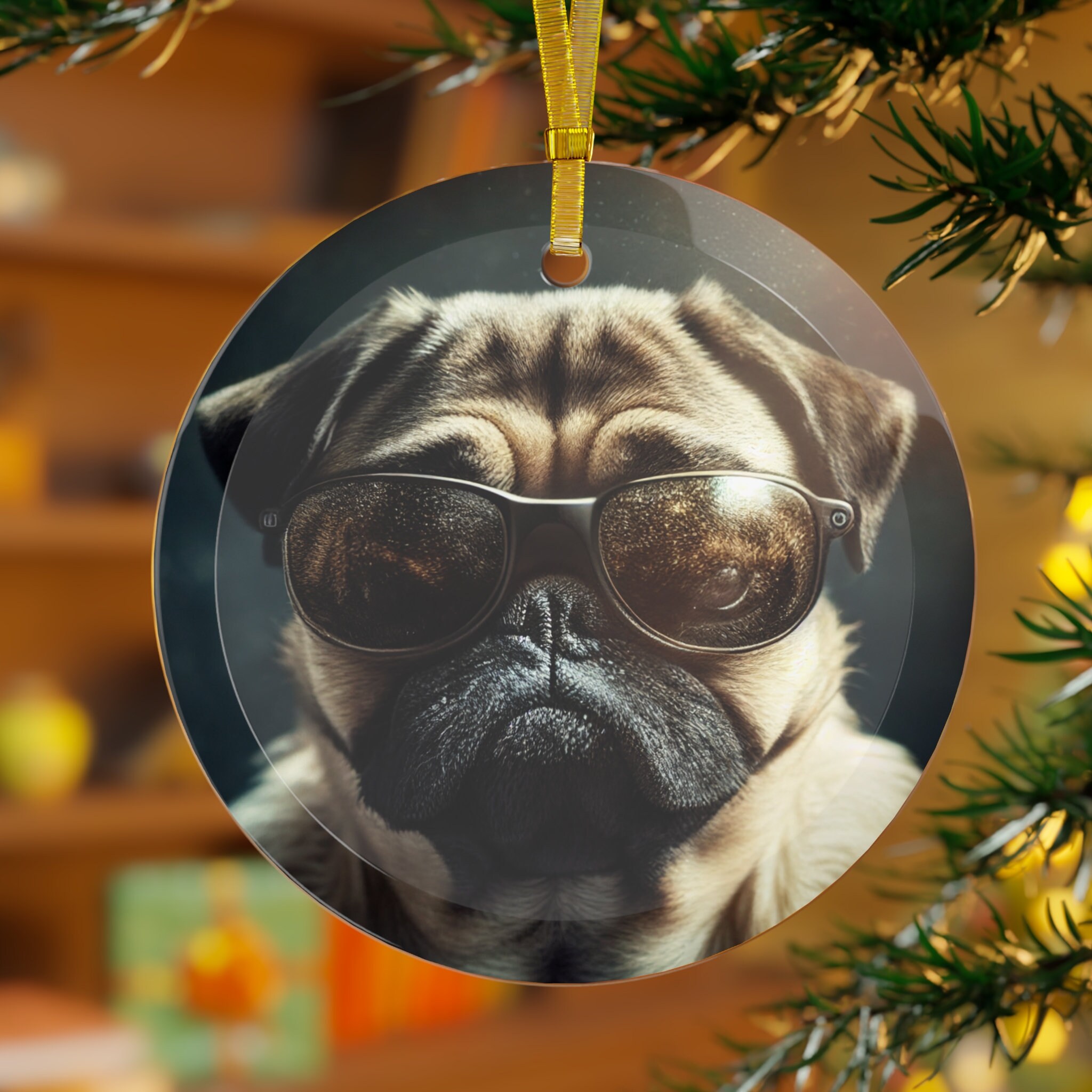 PRINTABLE Cool Pug Wearing Sunglasses V2 Pug Wall Art Pug Print Pug ...