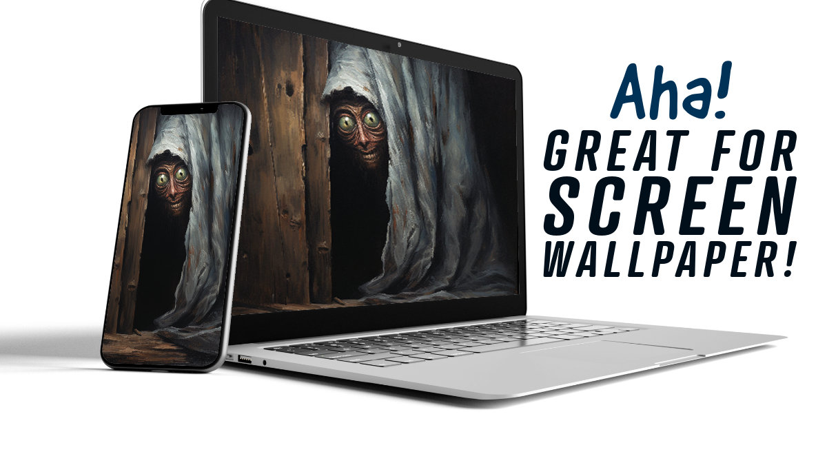 PRINTABLE Boogeyman Hiding in Closet | Halloween | Oil Painting ...