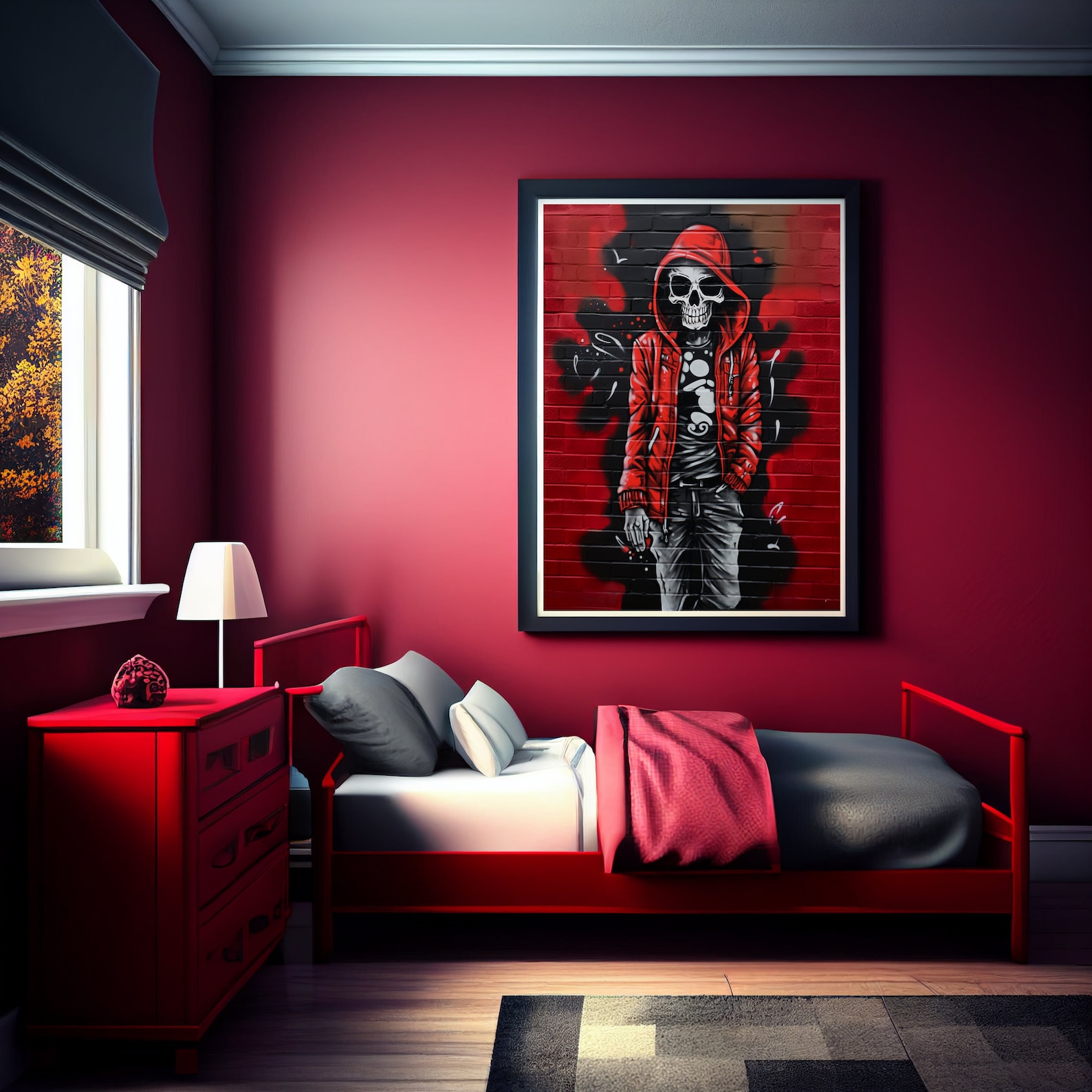 PRINTABLE Graffiti Skeleton V2 Graffiti Art Poster Urban Art Skeleton ...