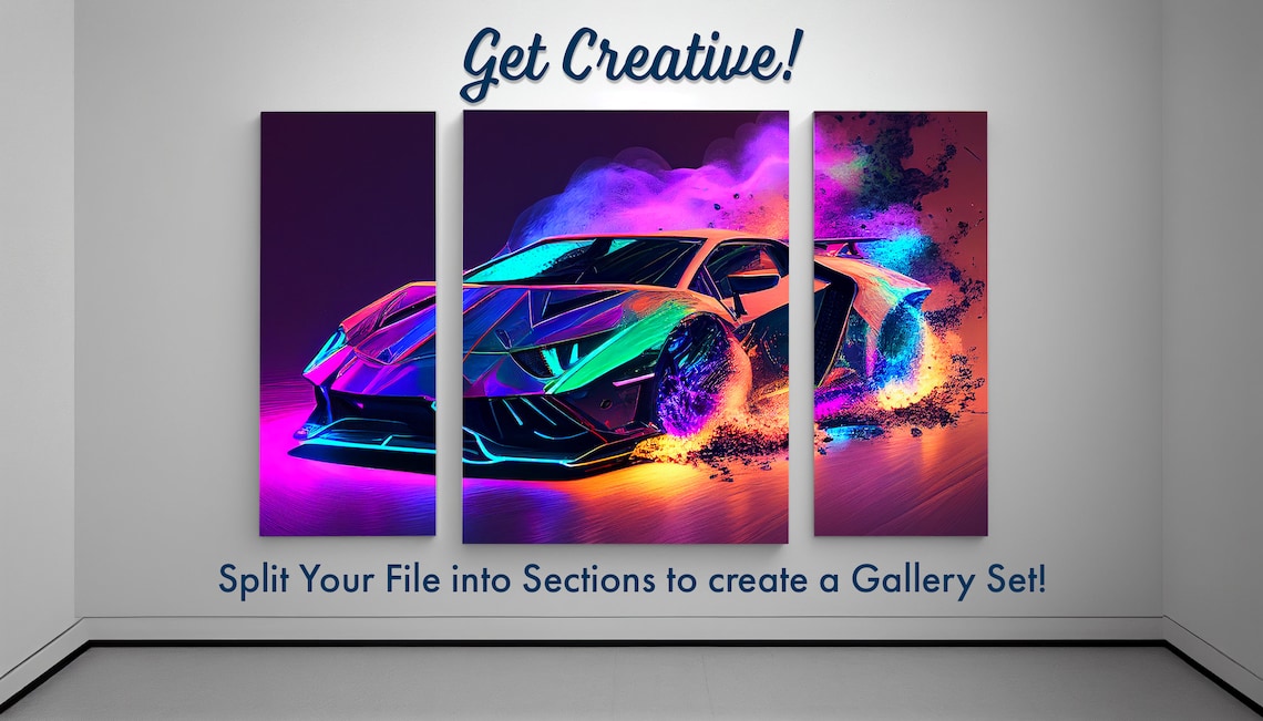 PRINTABLE Neon Lamborghini Digital Download | Neon Prints | Neon Lambo ...
