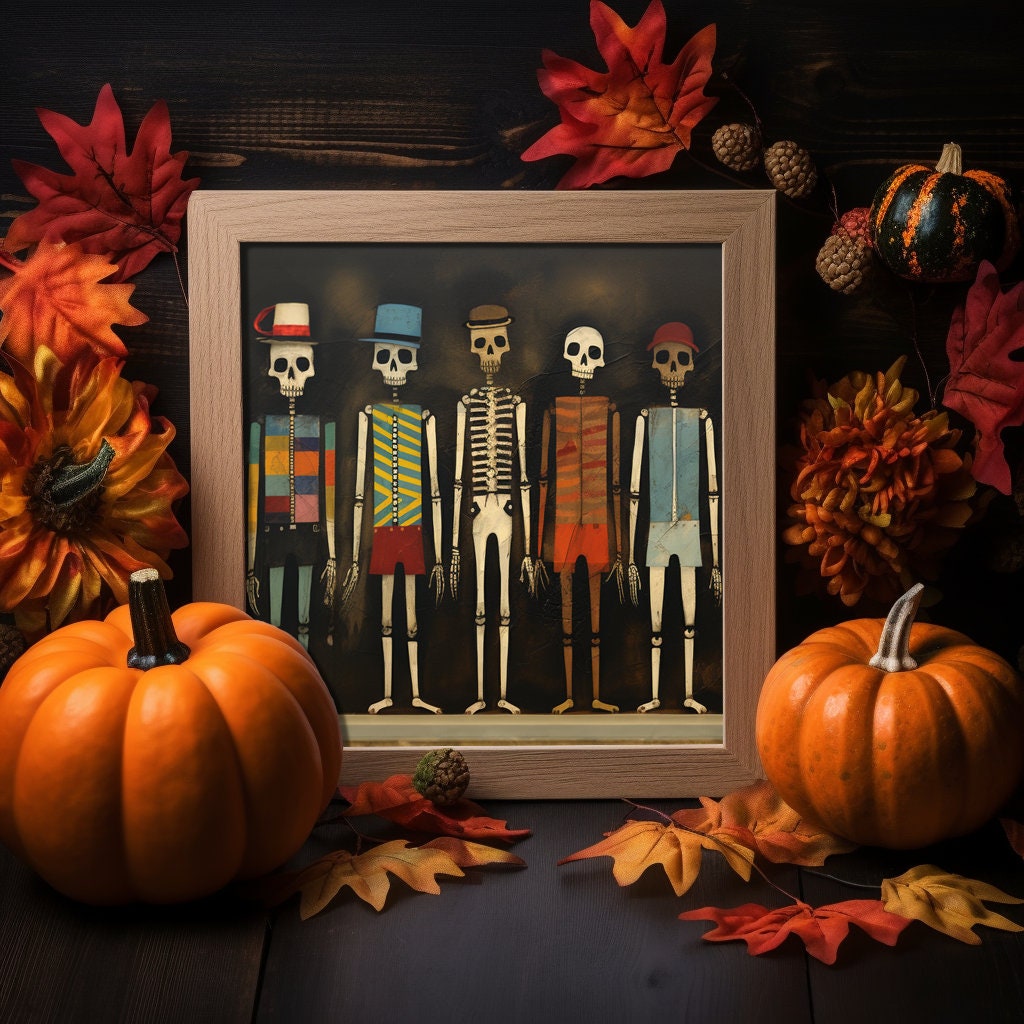 PRINTABLE Skeleton Panel | Narrow Art | Skeleton Print | Skeleton Art ...