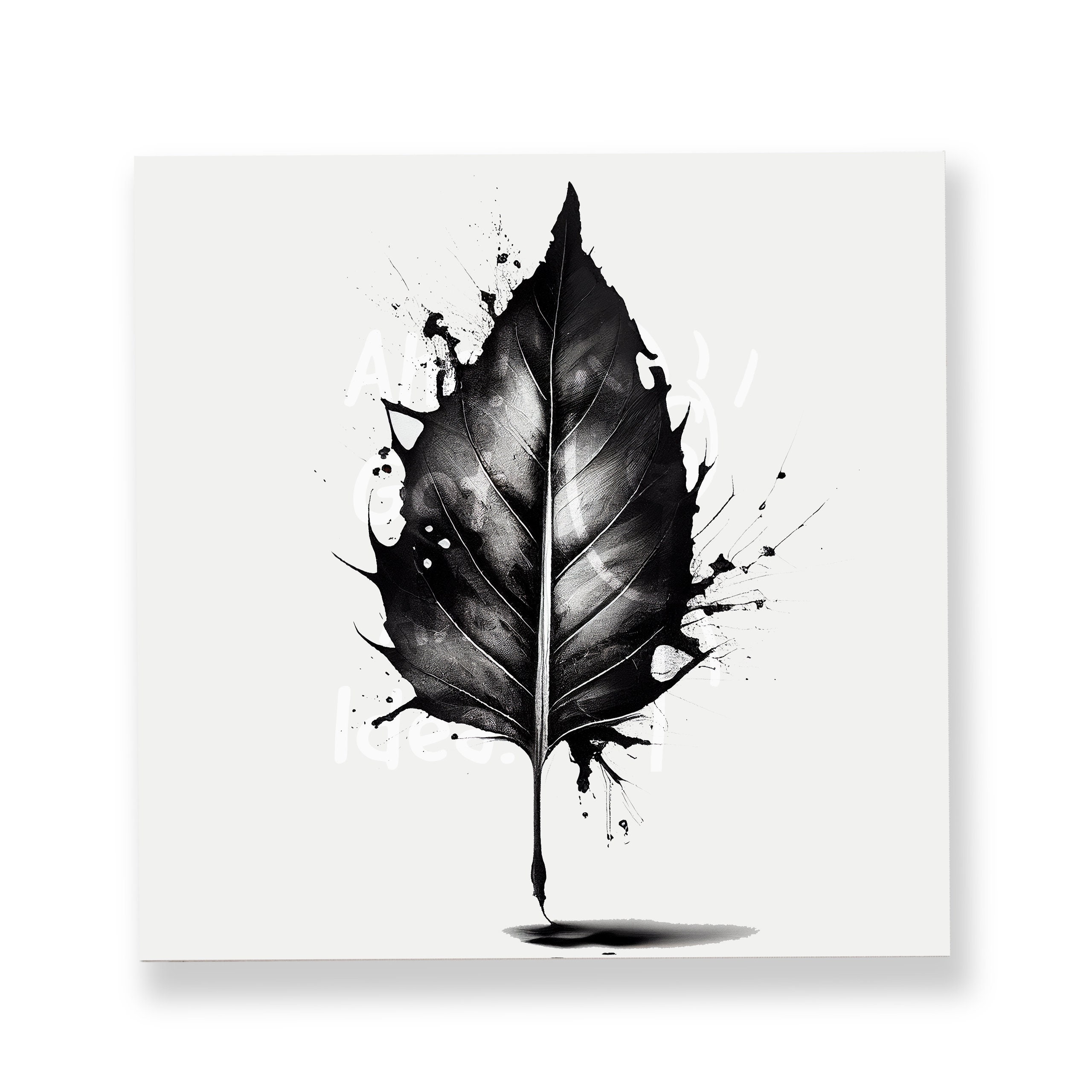 PRINTABLE Gallery Set of Ink Blot Tree With Leaves Tree Art - Etsy
