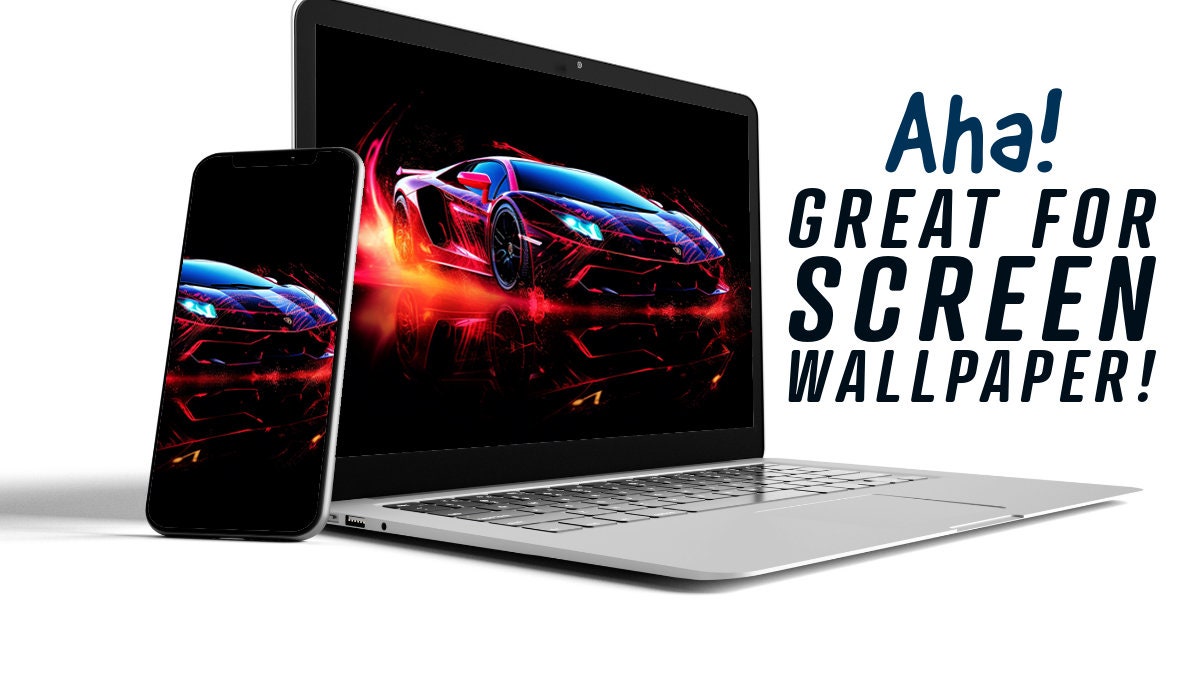 PRINTABLE Red Lamborghini Digital Download | Neon Prints | Neon Lambo ...