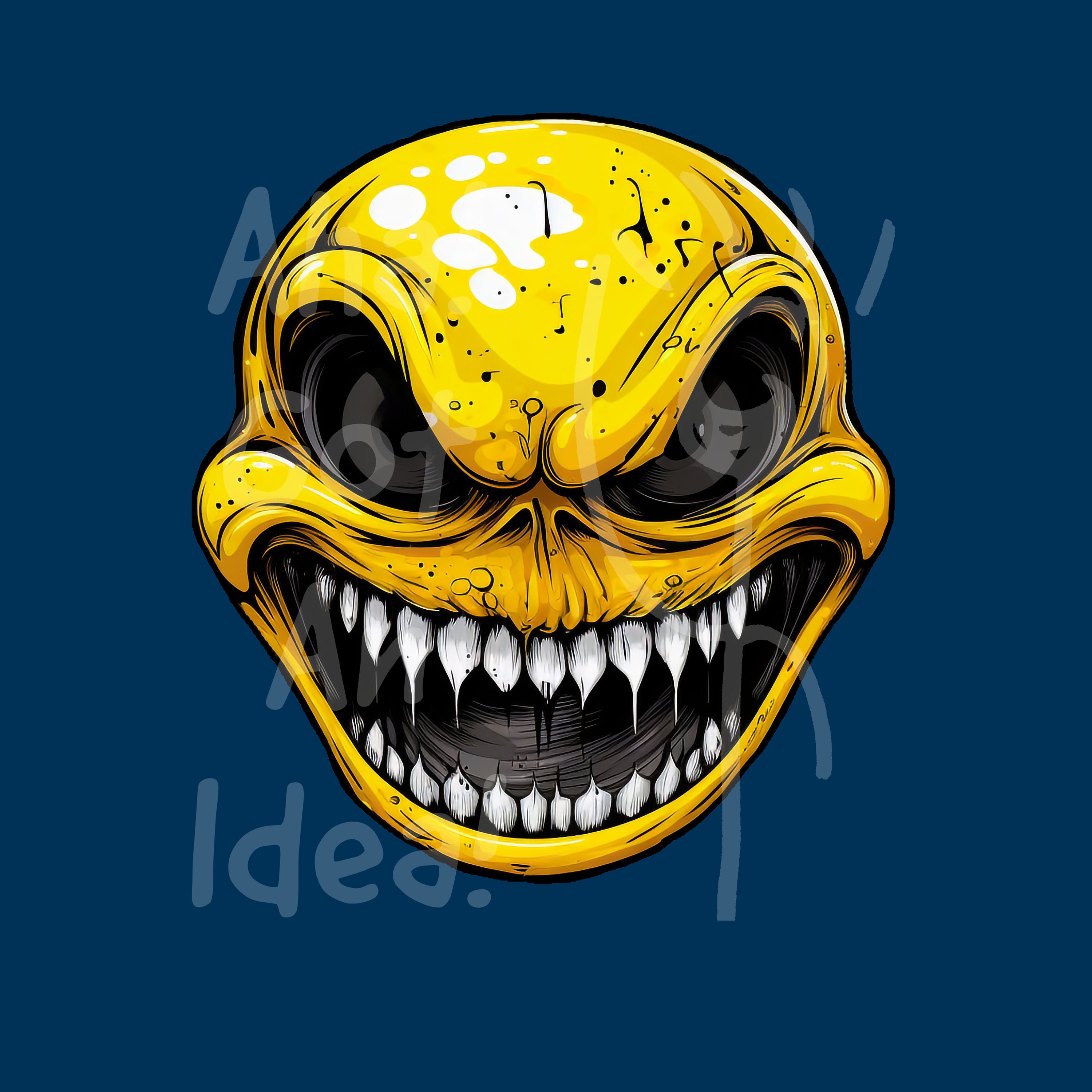 Scary Smile Faces Pack 1 PNG Clip Art Sublimation Product Design Print ...