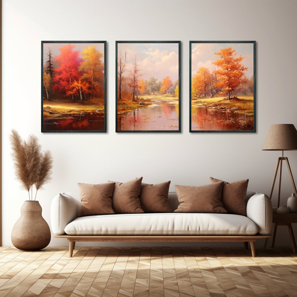 PRINTABLE Autumn Landscape Gallery Set Fall Decor Autumn Print Seasonal ...