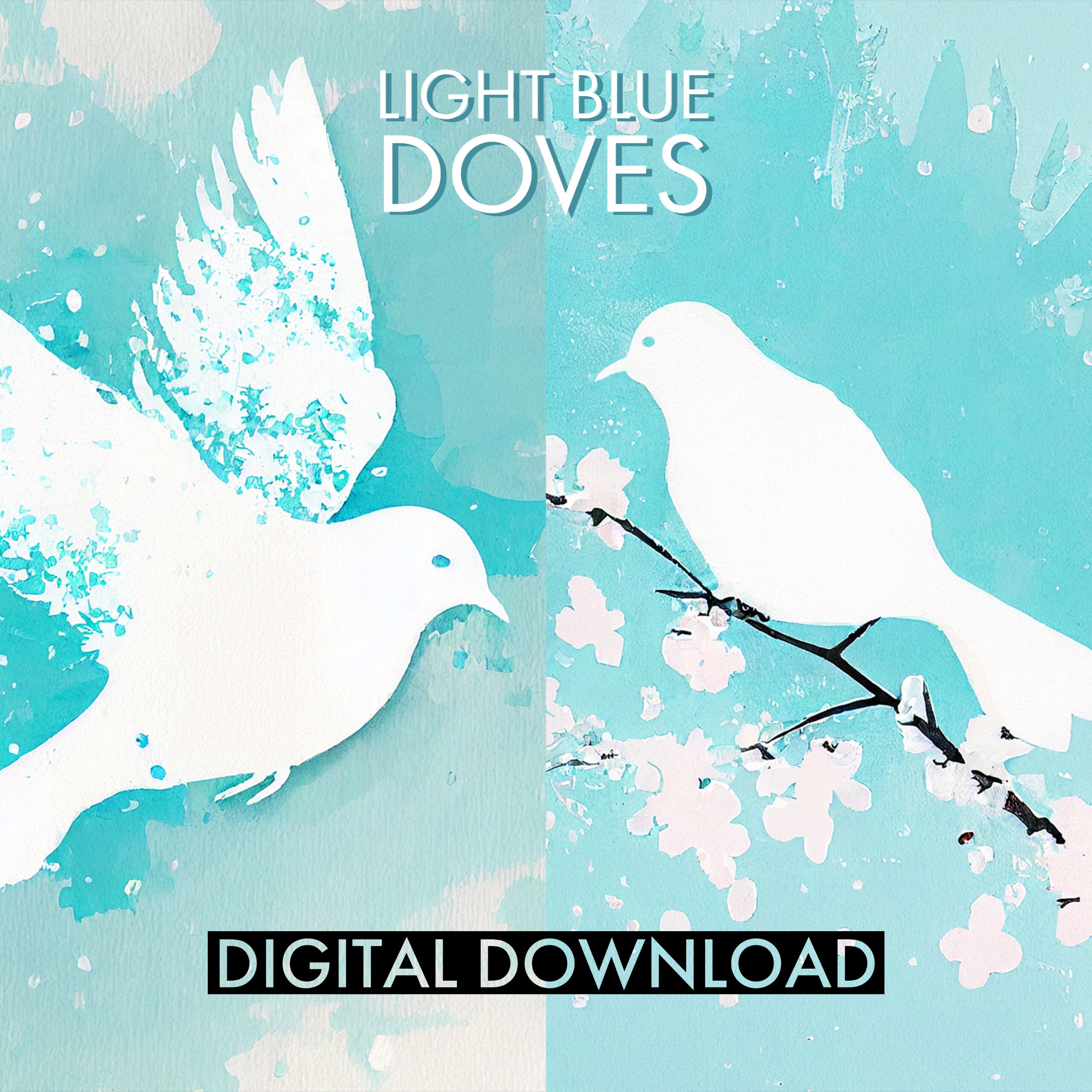 PRINTABLE Dove Gallery Set Dove Wall Art Print Bird Wall Art Print ...