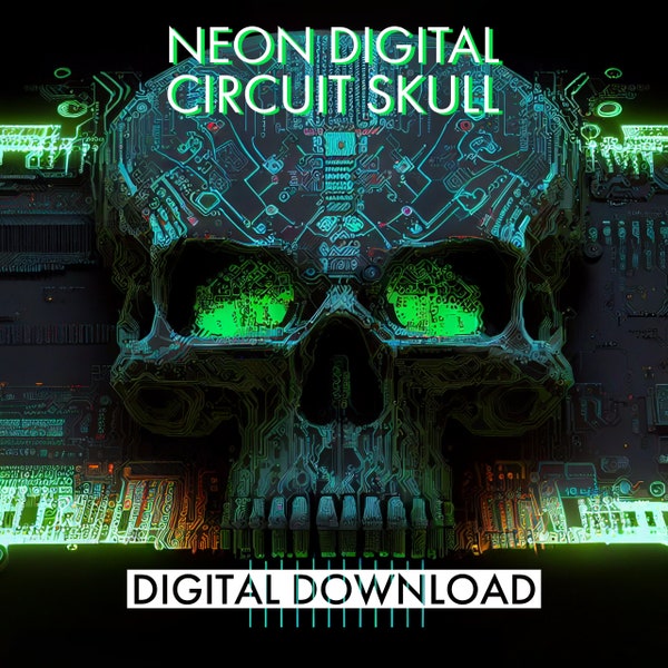 Circuit Skull - Etsy