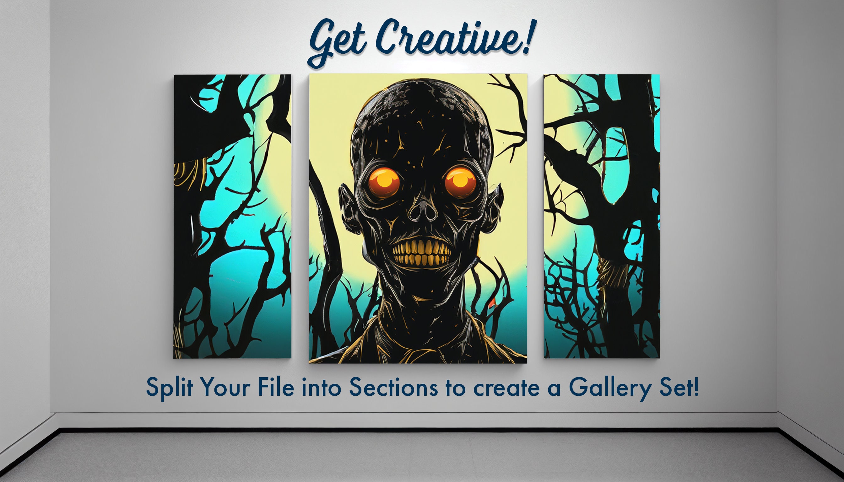 PRINTABLE Zombie in Suit 5 Backgrounds Halloween Art - Etsy
