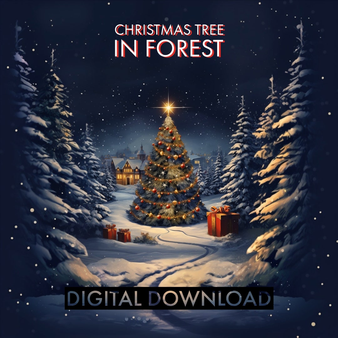 PRINTABLE Christmas Tree Digital Download | Christmas Poster ...