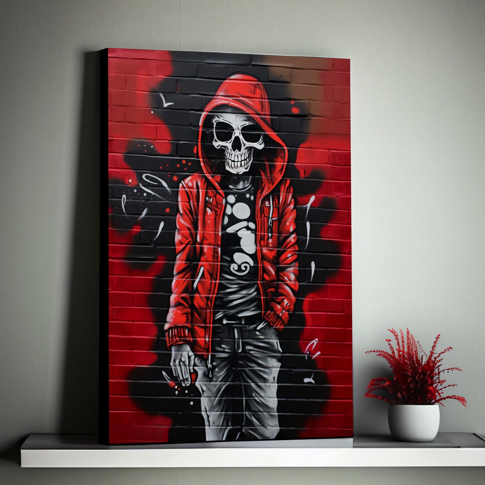 PRINTABLE Graffiti Skeleton V2 Graffiti Art Poster Urban Art Skeleton Graffiti Skeleton Wall Art ...