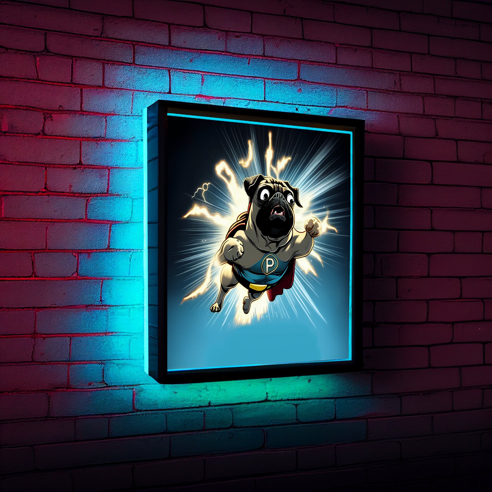 PRINTABLE Super Hero Pug | Adorable Superhero Pug Digital Download ...