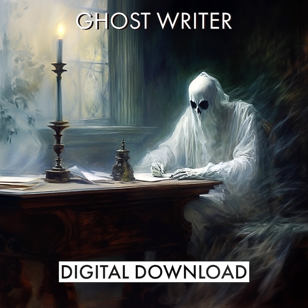 PRINTABLE Ghost Writer AI Oil Painting | Halloween | Oil Painting ...