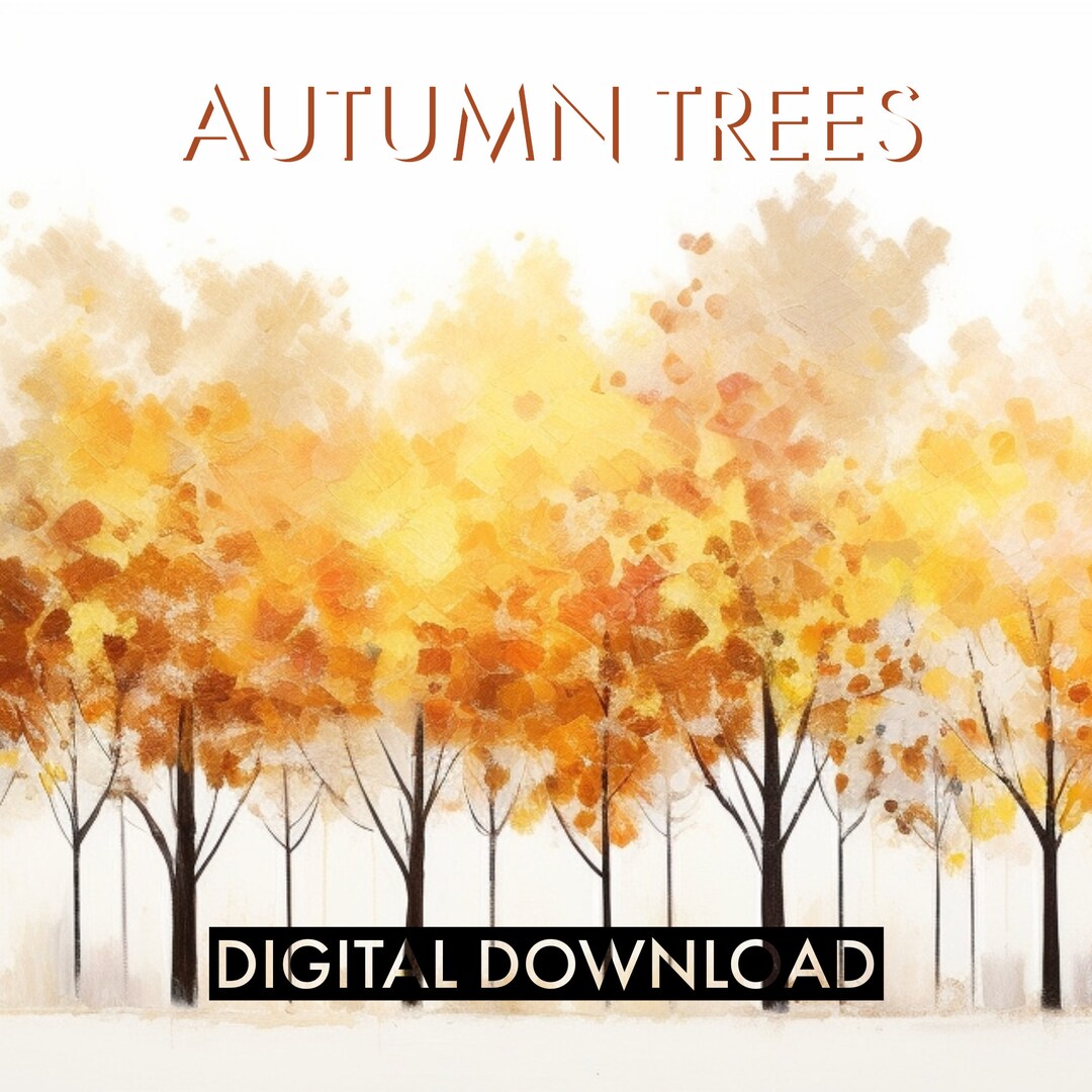 PRINTABLE Autumn Trees Gallery Set | Fall Decor | Autumn Print ...