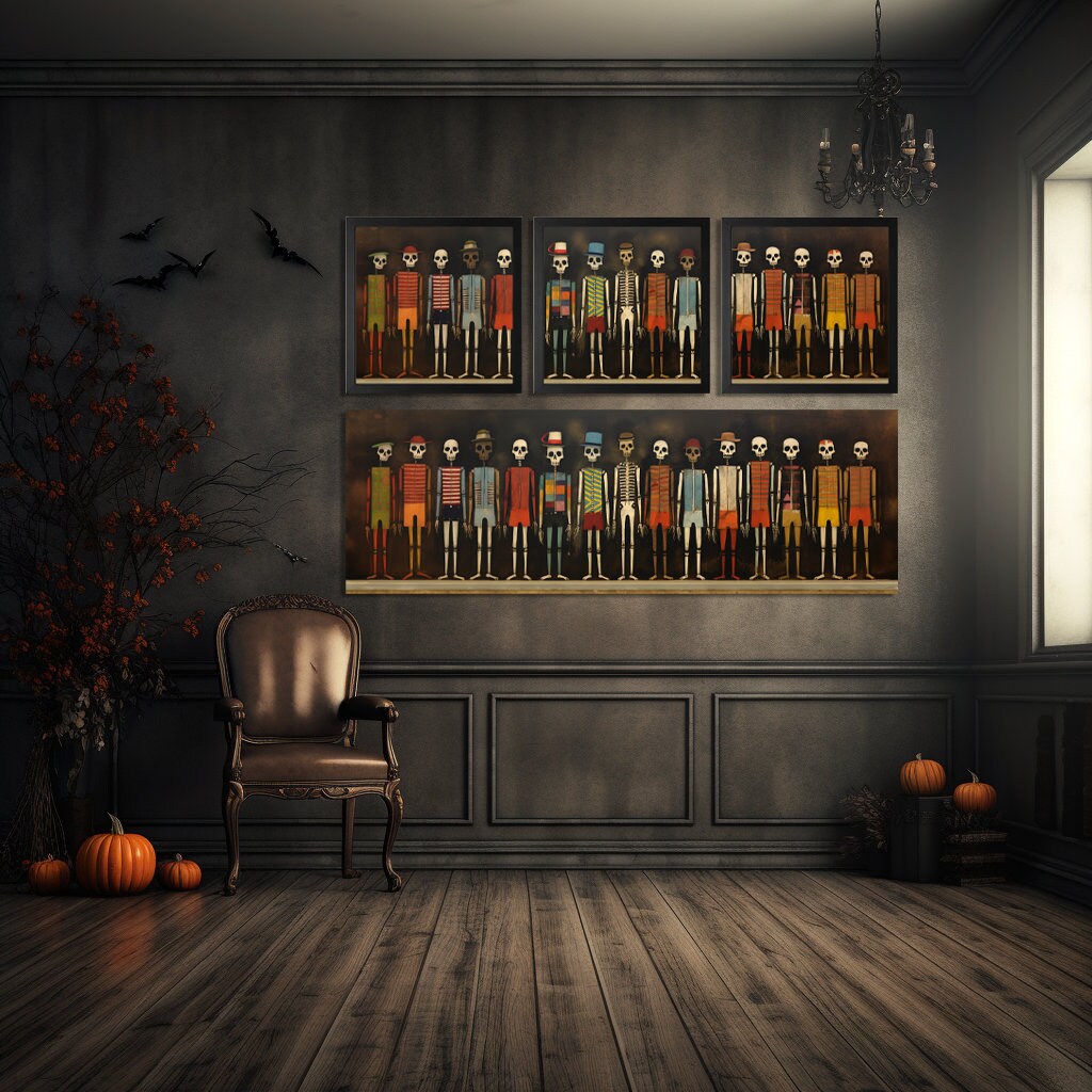 PRINTABLE Skeleton Panel | Narrow Art | Skeleton Print | Skeleton Art ...