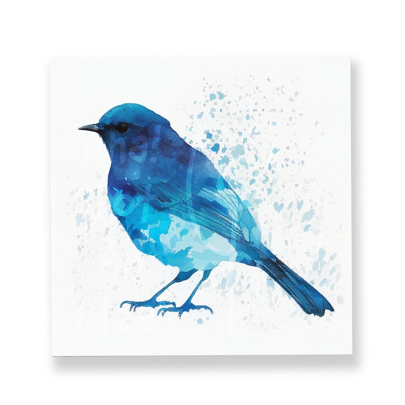 PRINTABLE 3 Print Set of Watercolor Bluebirds | Bluebird Wall Art Print ...