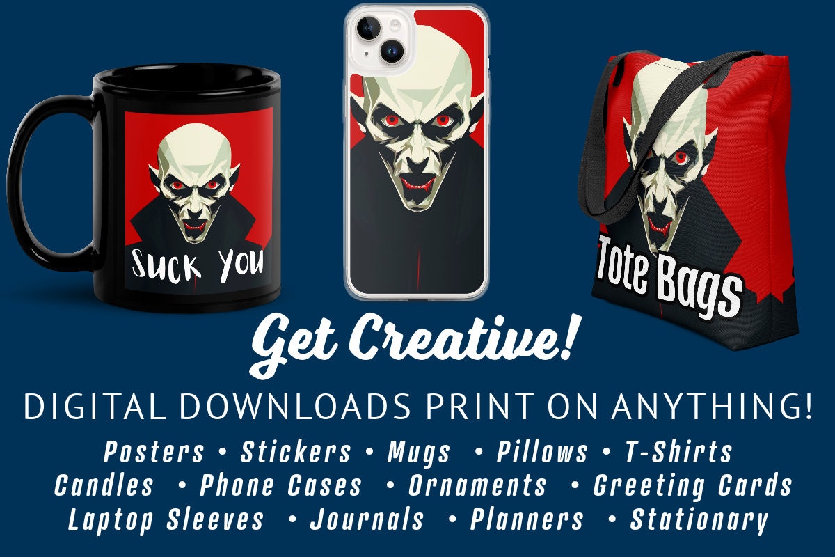 PRINTABLE Nosferatu Vampire Pop Art Halloween Art Vampire Wall Art ...
