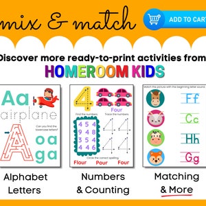 ALPHABET LITERACY PRINTABLE Worksheets, Kindergarten Learning, A-Z ...