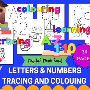 LETTER & ALPHABET Tracing and Colouring Activity Printable Worksheets ...