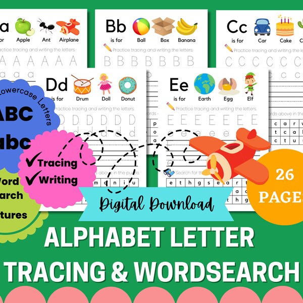 Alphabet Letter Search - Etsy