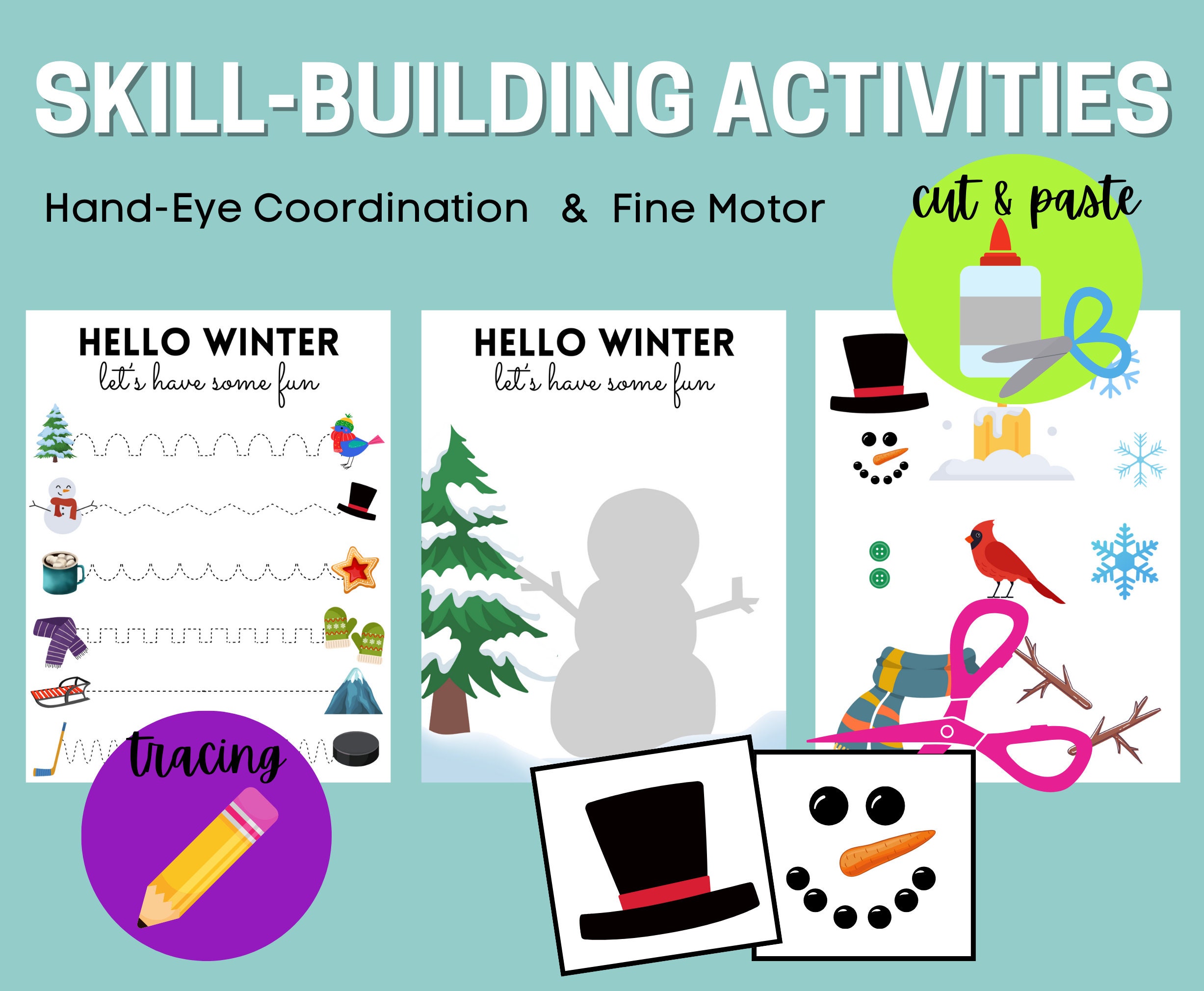 WINTER THEME ACTIVITY Printable Worksheets, Early Learning, Kids ...