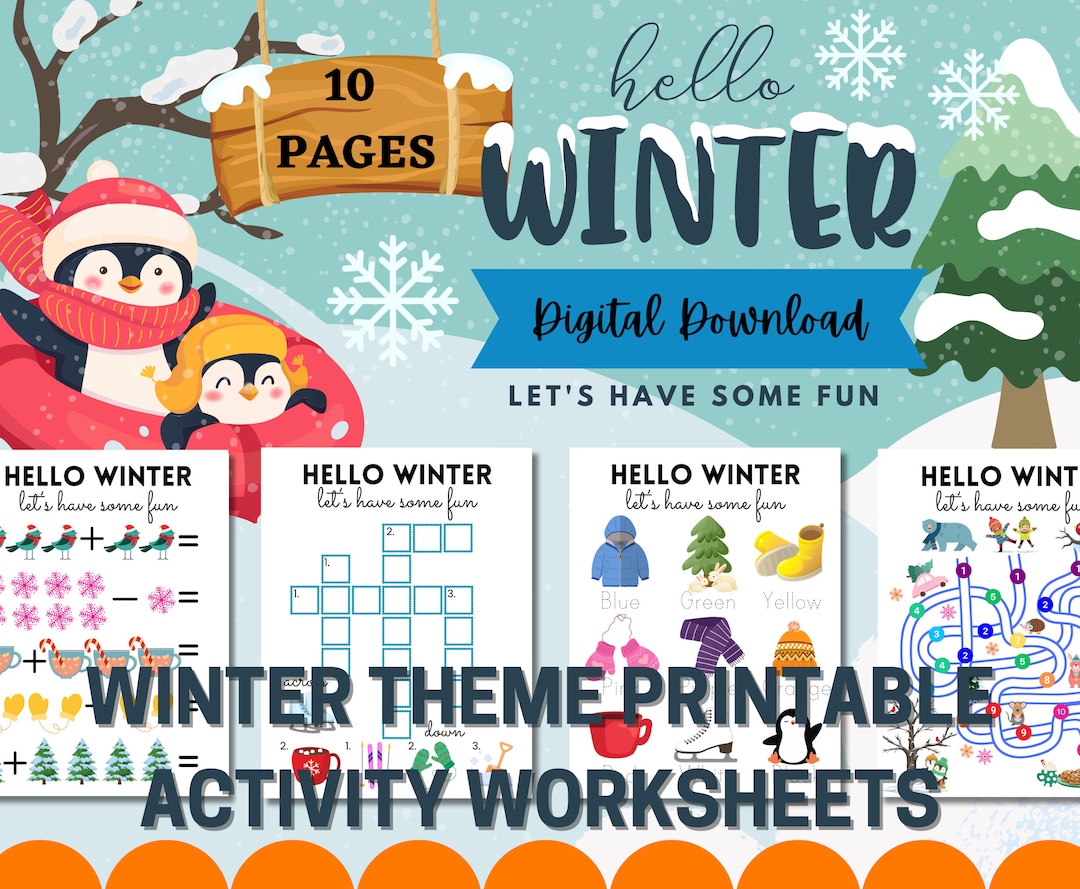 WINTER THEME ACTIVITY Printable Worksheets, Early Learning, Kids ...