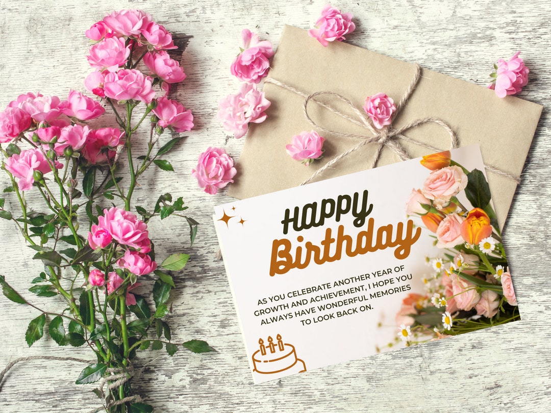 Heartfelt Birthday Wishes Personalized Printable Card Digital Download ...