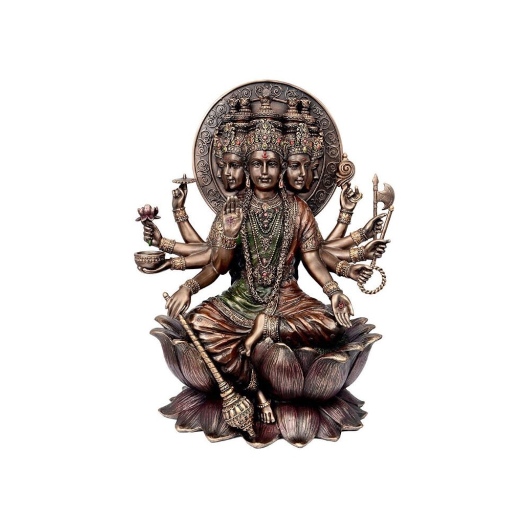 Gayatri Mata Idol With Coloured Finish Height: 12 Inches, God Murti ...