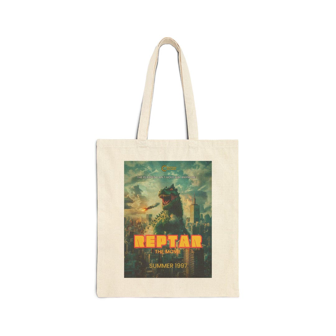 Reptar Live-action Movie Poster Canvas Tote Bag rugrats Nickelodeon - Etsy