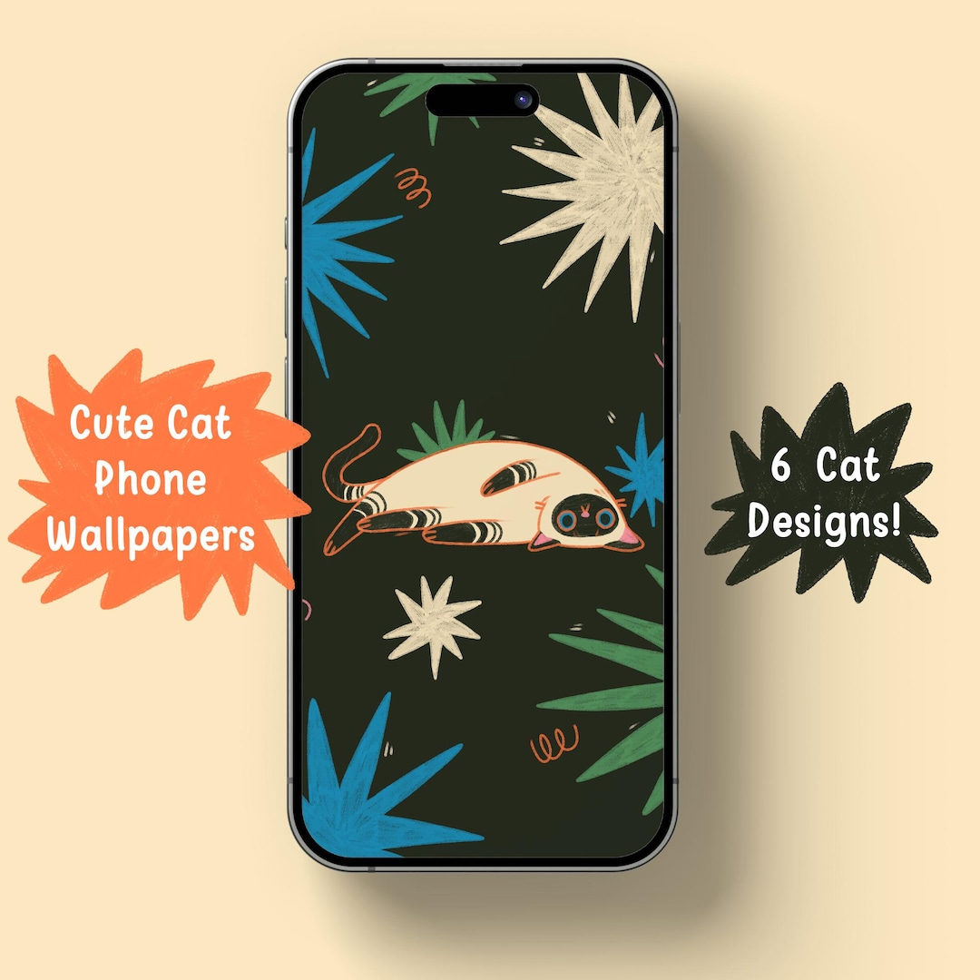 Phone Wallpapers | Cute Cats Illustration | Illustrated Phone ...