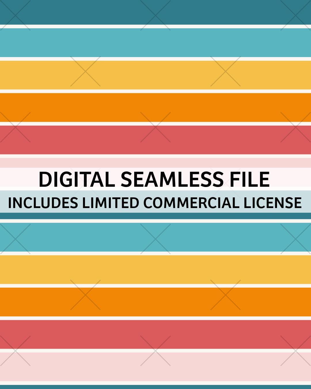 Cute Rainbow Stripes - Seamless Pattern File - Limited Commercial Use ...