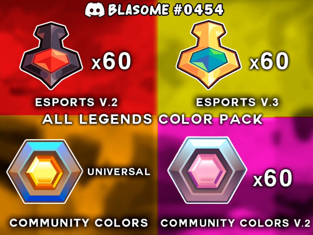 Brawlhalla All Legends Color Pack V2 V3 CCV2 CCV1 - Etsy Australia