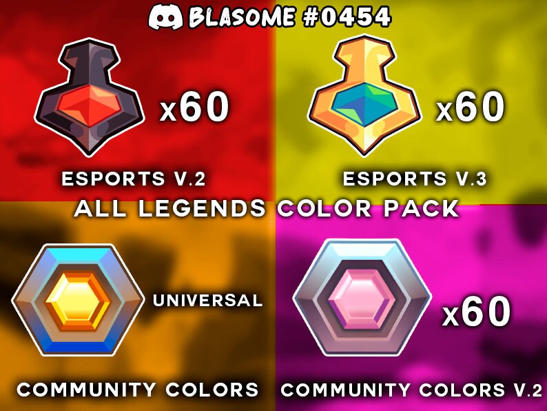 Brawlhalla All Legends Color Pack V2 V3 CCV2 CCV1 - Etsy