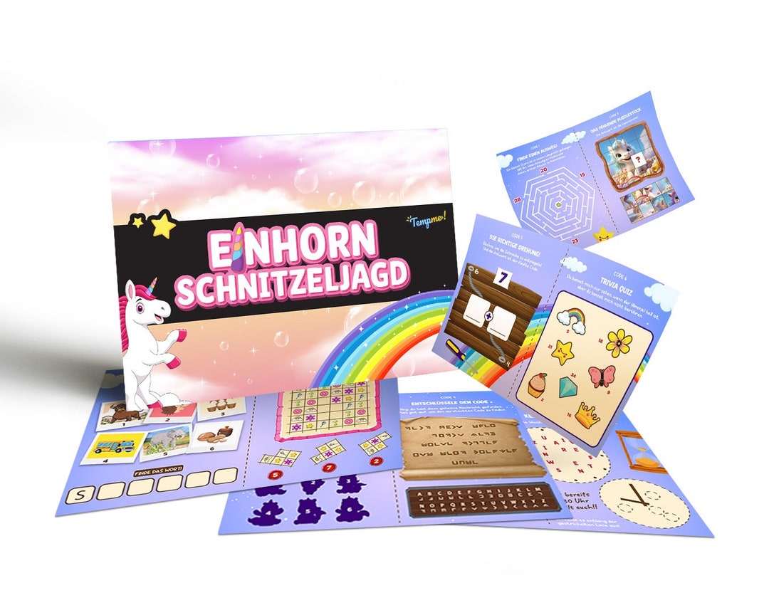 Unicorn Scavenger Hunt for Kids, Unicorn Treasure Hunt Game, Children's ...
