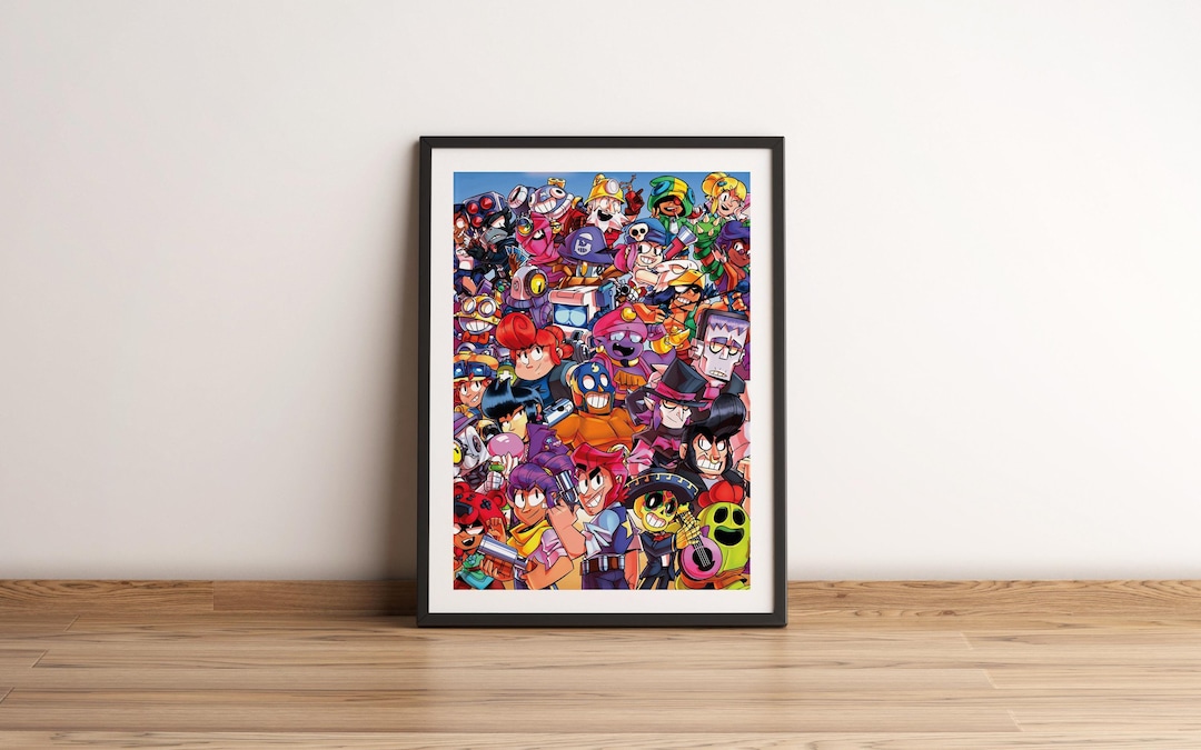 Brawl Stars Universe All Together! Colorful and Fun Digital Poster With ...