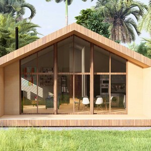 8x10 Meters Small House FLOORPLAN 2 Bedrooms House Plan Modern Small ...