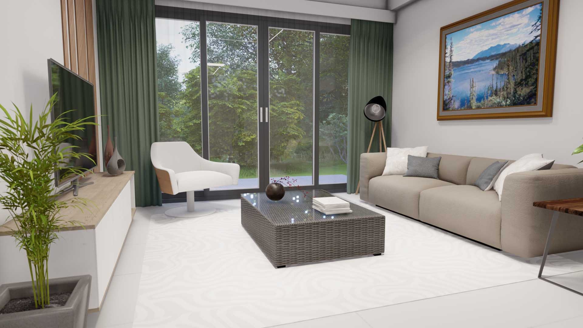 11x12 Meters Small House FLOORPLAN 4 Bedrooms House Plan Modern House 2 ...