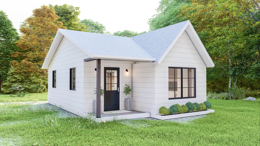 Tiny House Floorplan 7x9 Meters Cabin House 2 Bedrooms House Plan Tiny ...