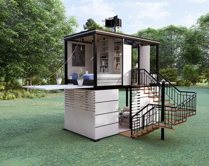 Tiny House Floorplan 2x4 Meters Small House Plan 1 Bedroom House Plan ...